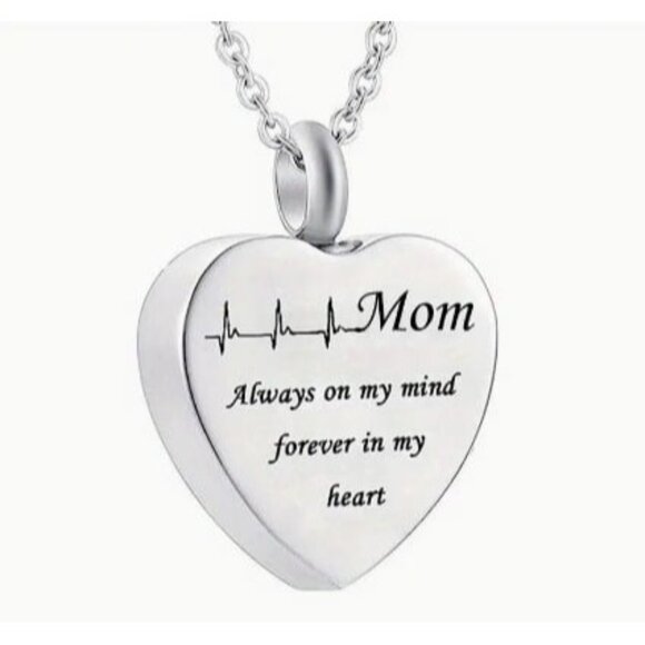 Jewelry | Mom Mother Memory Heart Cremation Urn Pendant Necklace For ...